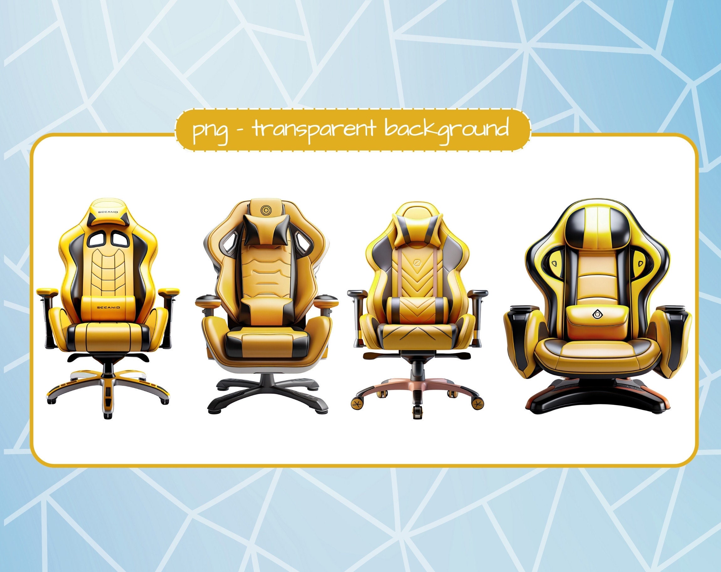 Vtuber Yellow Gaming Chair. 8 Pngtuber Asset. Twitch Decoration. - Etsy