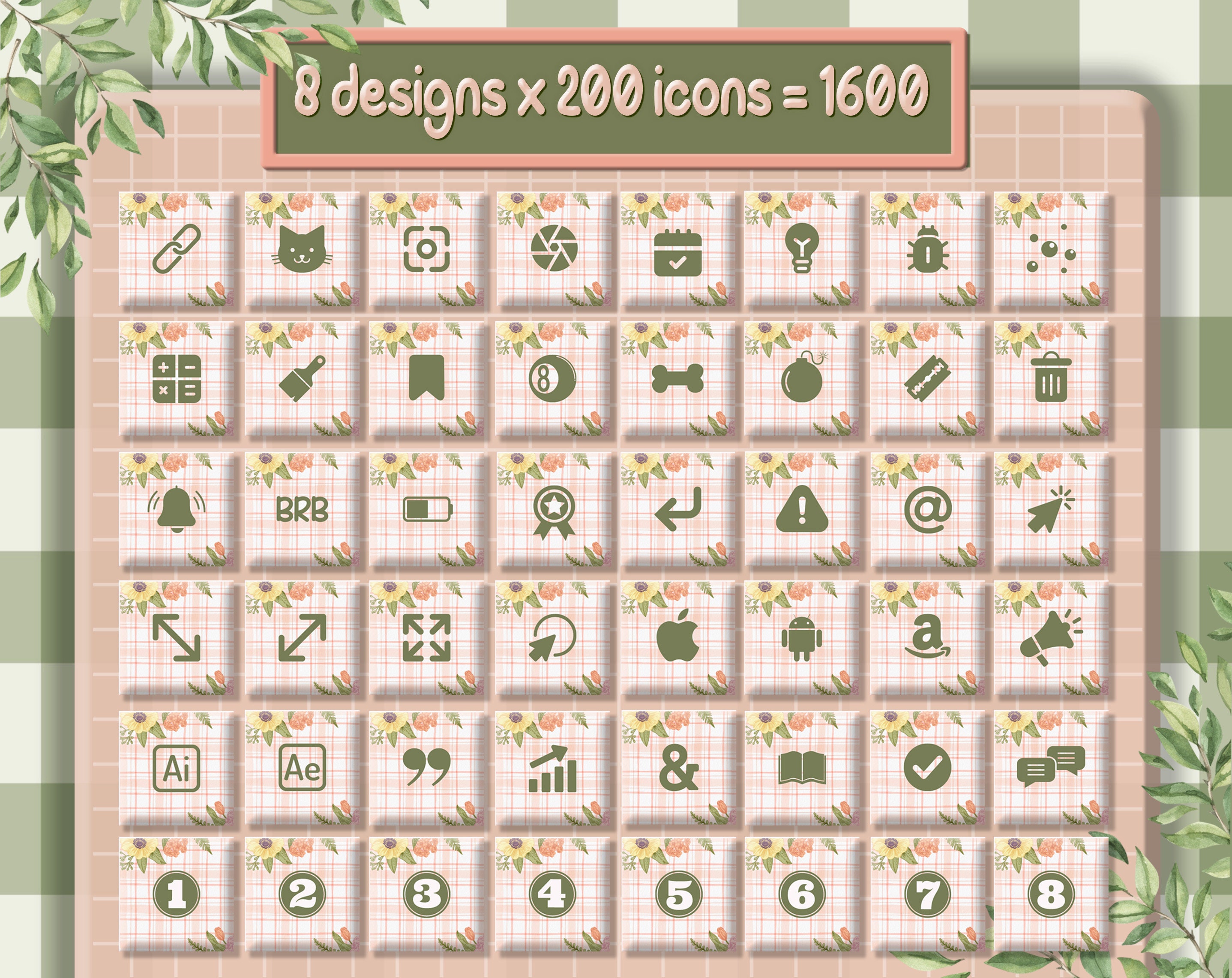 Cottagecore Stream Deck Icons Set for Elgato. 1600 Cozy Icons - Etsy