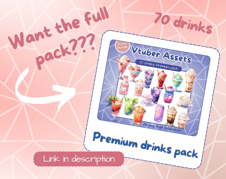 Vtuber Fantasy Drinks Pack. Pngtuber Drink Asset for Twitch Streamers ...