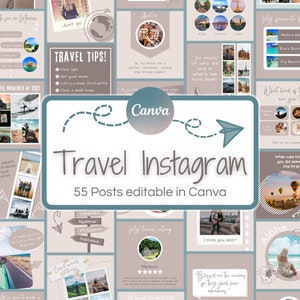 Travel Instagram Template, Travel Agent Canva Template, Travel Social ...