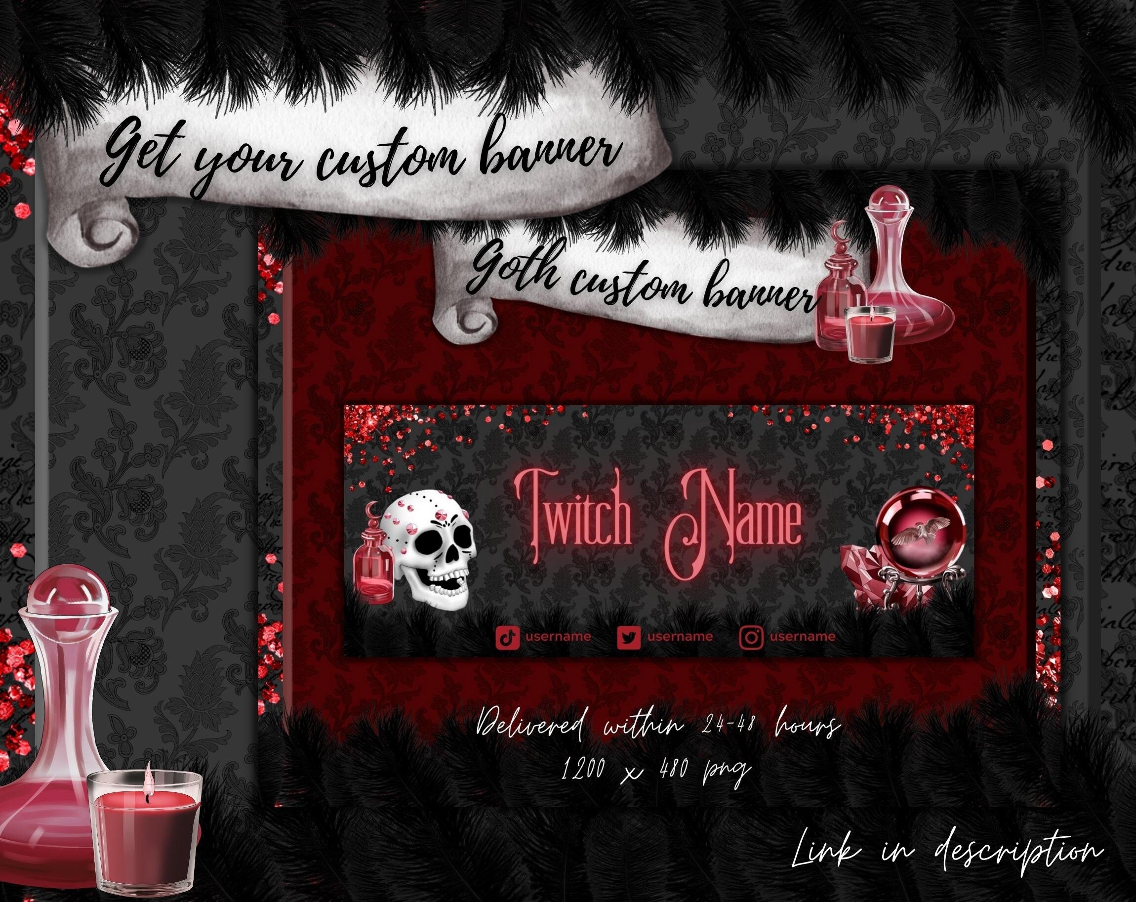Red Witch Twitch Overlay Pack Goth Vampire Stream Overlay. - Etsy UK