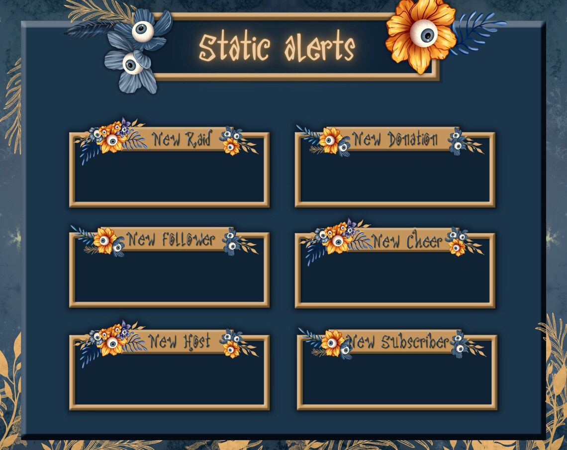 Spooky Twitch Overlay Package Creepy Stream Package Twitch - Etsy UK