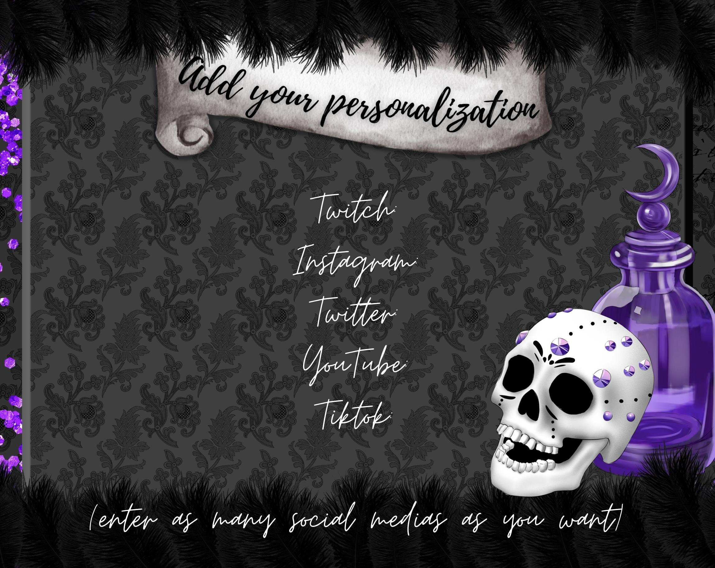Purple Gothic Twitch Banner. Custom Twitch Banner Vampire. - Etsy