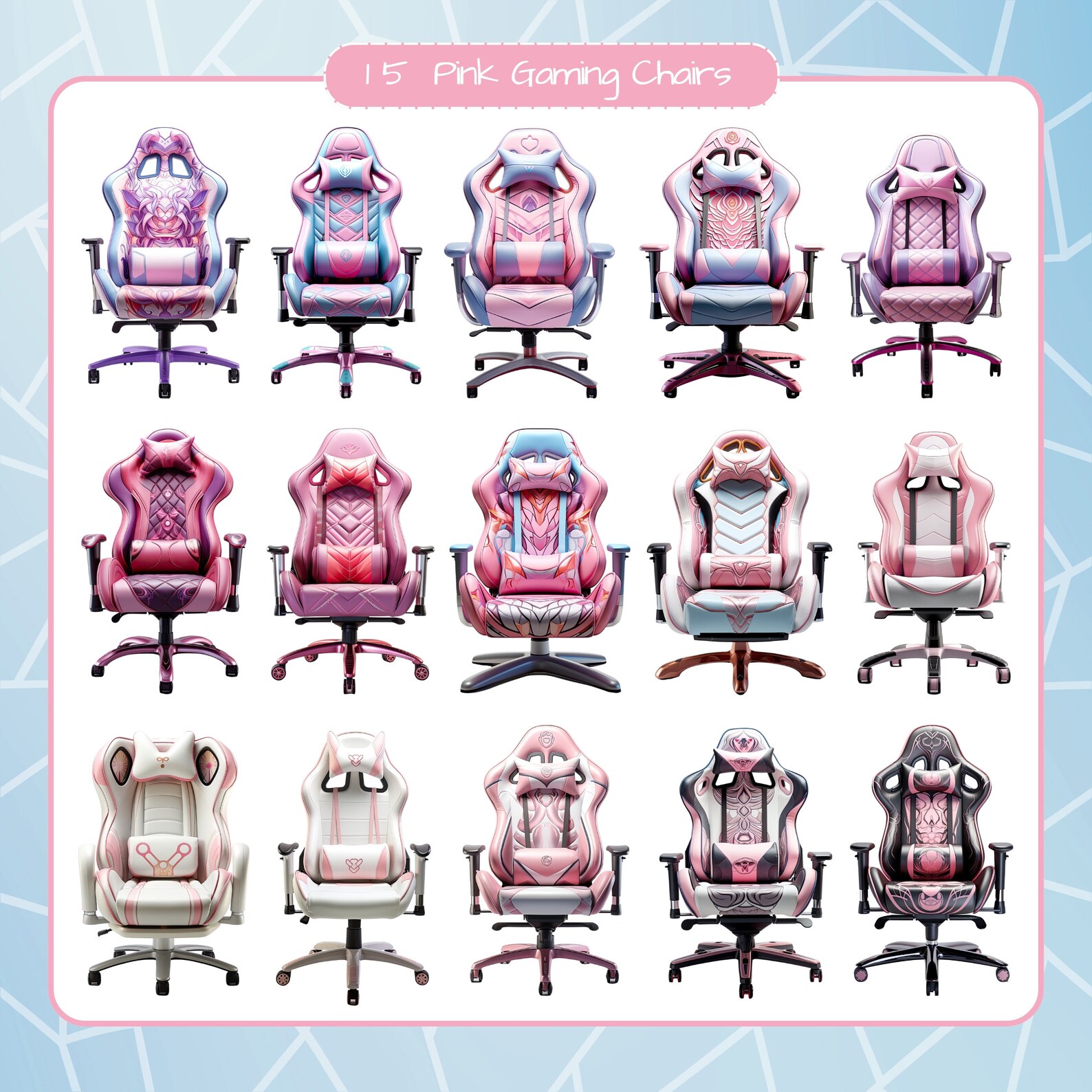 112 Vtuber Gaming Chairs. Twitch Vtuber Assets. Png Gaming Chairs ...