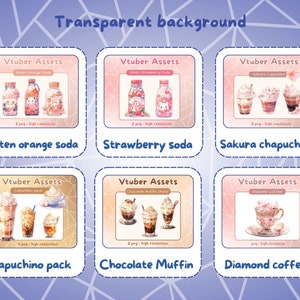 Vtuber Premium Drink Pack. Beverage Bundle: Muffin Shakes, Cocktails, Cappuccino, Icecreams ...