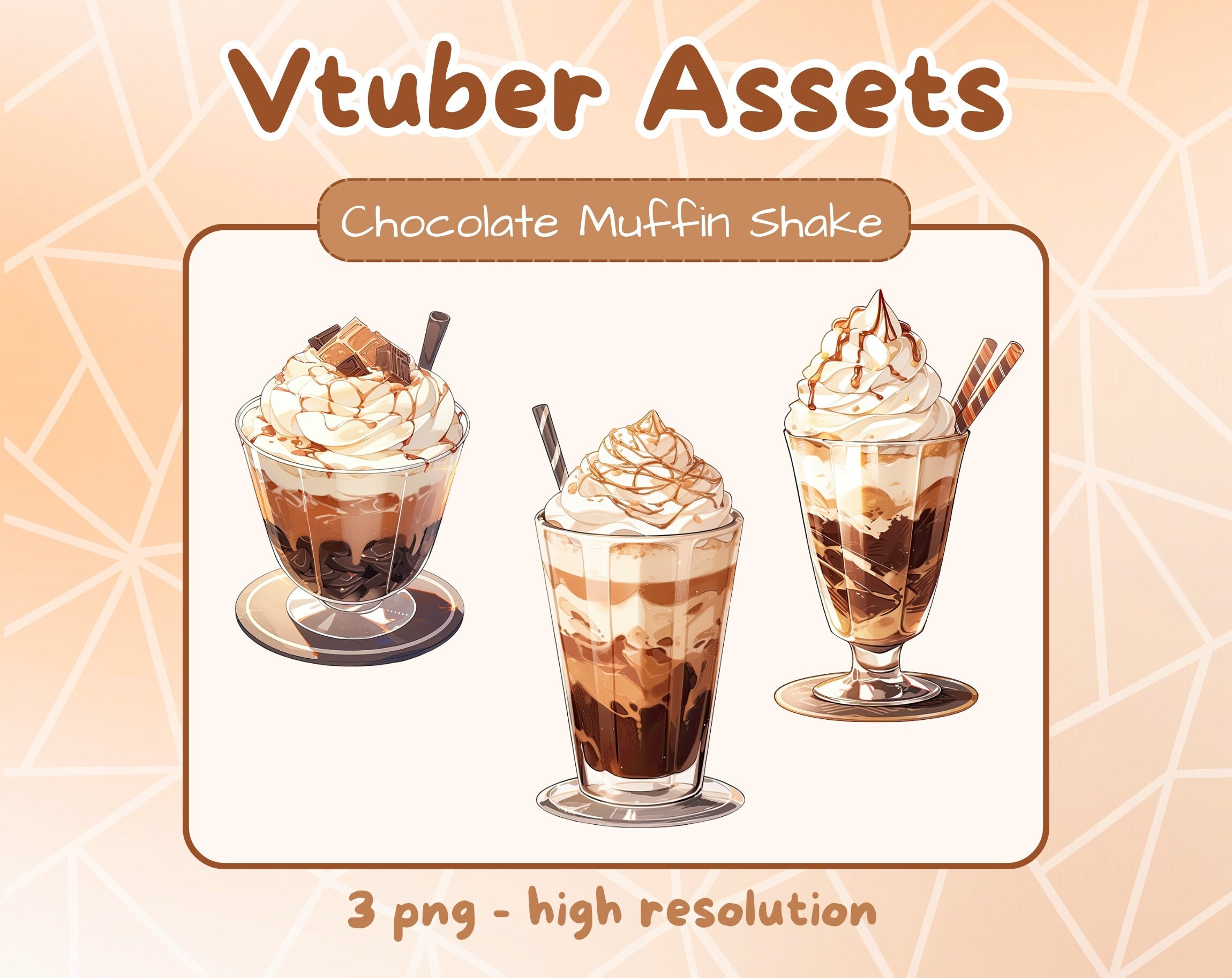 Vtuber Chocolate Muffin Shake. Pngtuber Asset for Twitch. - Etsy