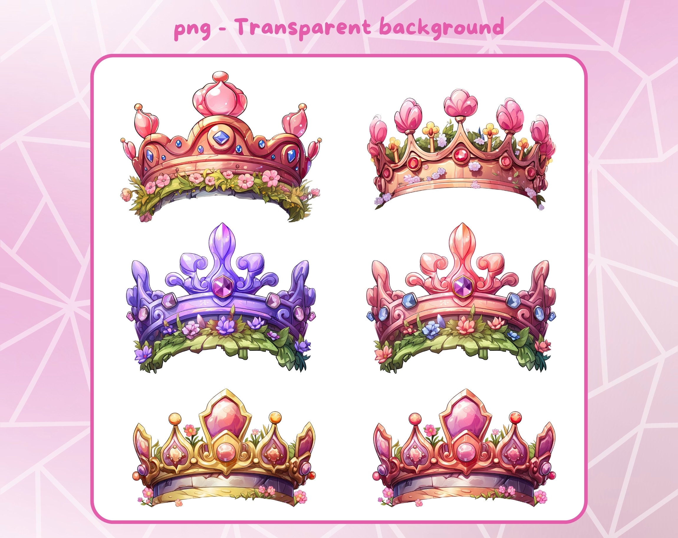 Vtuber Nature Crowns. Vtuber Assets for Twitch. Pngtuber Fantasy Items ...