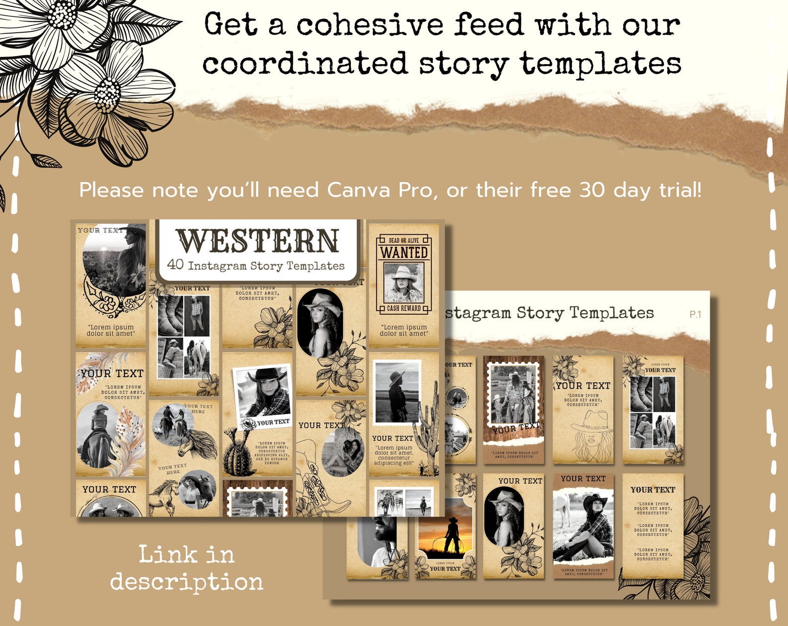 Cowgirl Instagram Bundle Western Highlight Covers and - Etsy