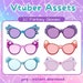 20 Vtuber Fantasy Glasses . Pngtuber Outfit Assets for Twitch. Vtuber ...