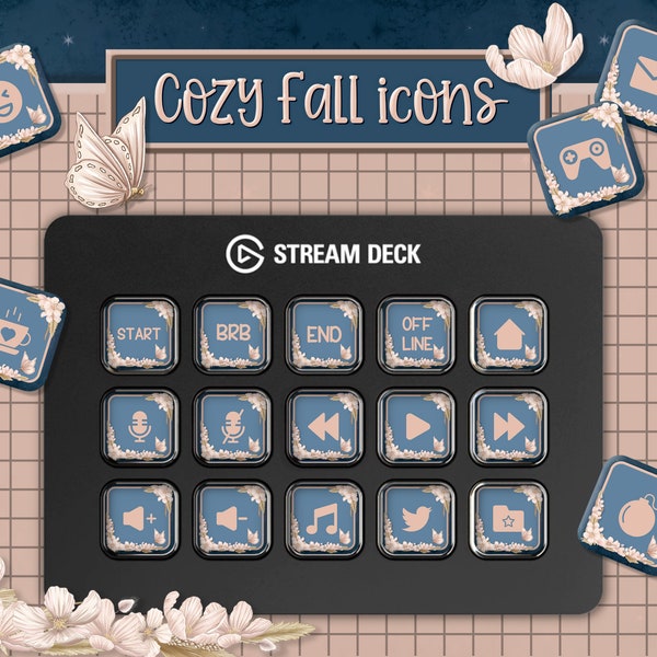 Blue Stream Deck Icons - Etsy