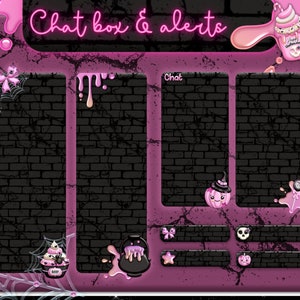 Gothic Twitch Chat Box | Streaming Chat Box Overlay | Kawaii Stream ...