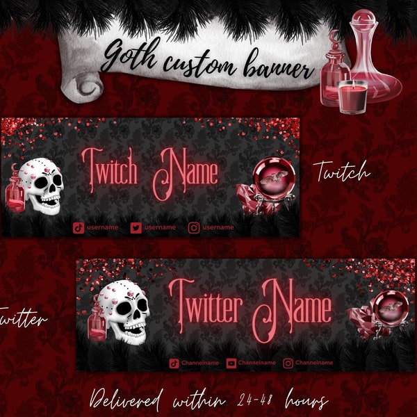 Vampire Twitch Banner - Etsy