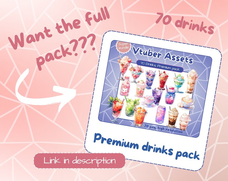 Vtuber Boba Pack. Pngtuber Drink Asset for Twitch Streamers. - Etsy