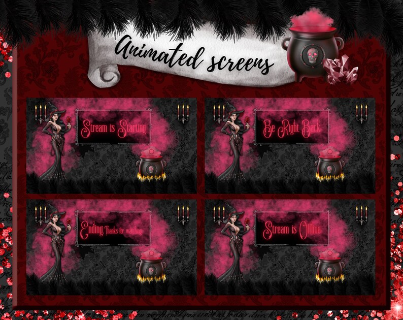 Red Witch Twitch Overlay Package With Two Skin Tones Magical - Etsy Red Witch Twitch Overlay Package With Two Skin Tones Magical - Etsy