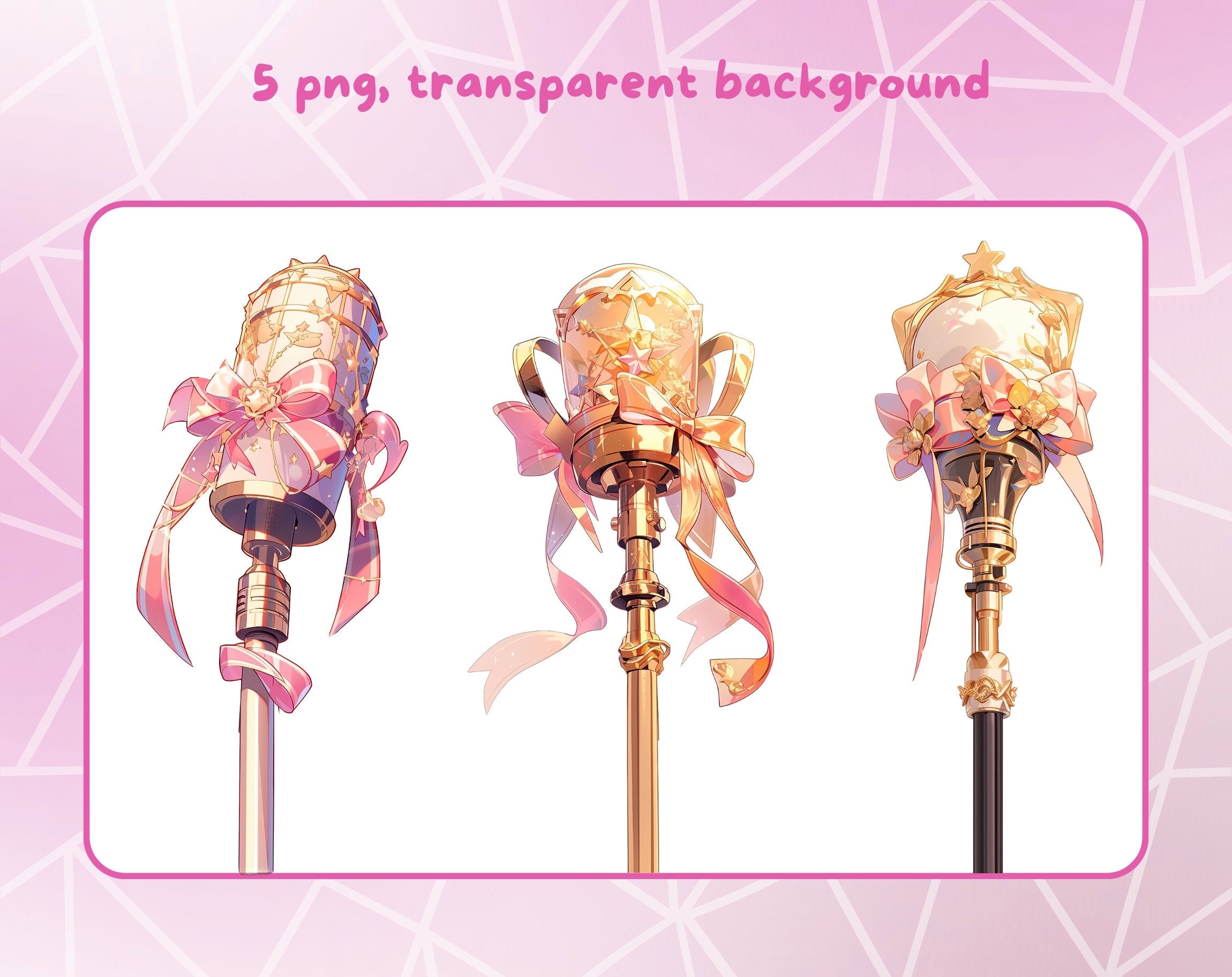 Vtuber Gold Microphones. Pngtuber Asset, Fantasy Mic for Twitch. - Etsy