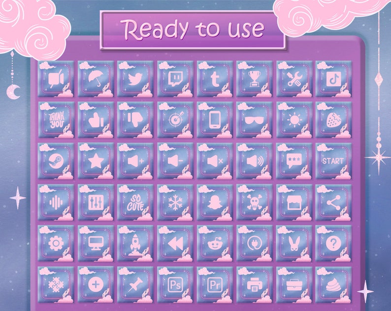 Stream Deck Icons Set + Screensavers. 200 Celestial Icon Pack for ...