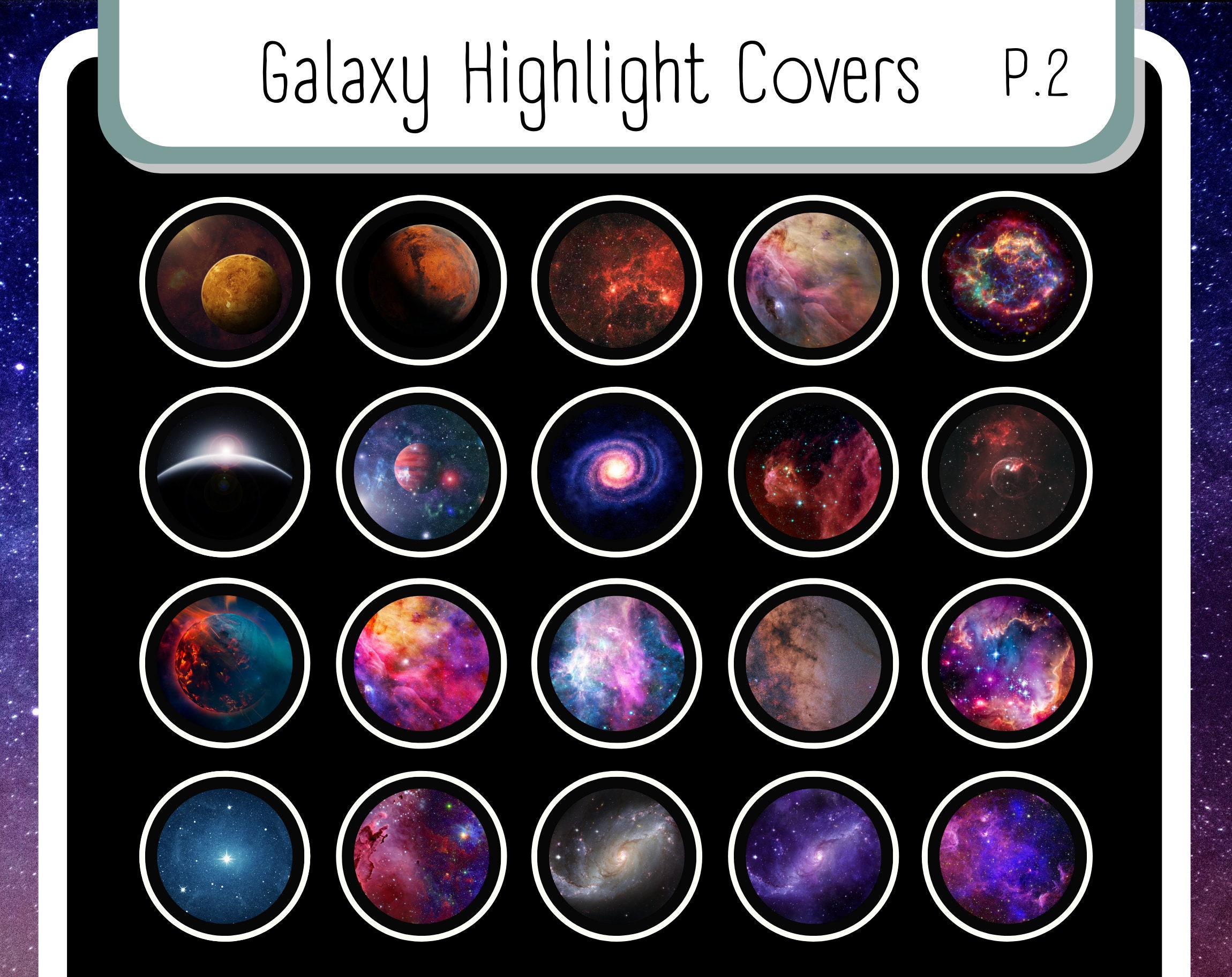 Galaxy Instagram Highlights. Instagram Story Highlight Icons - Etsy
