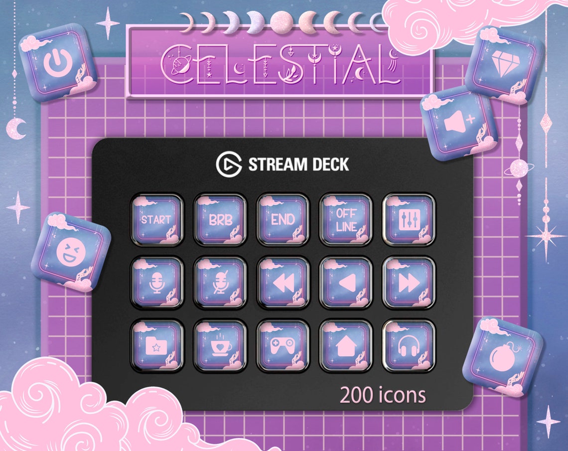 Stream Deck Icons Set Screensavers. 200 Celestial Icon Pack - Etsy