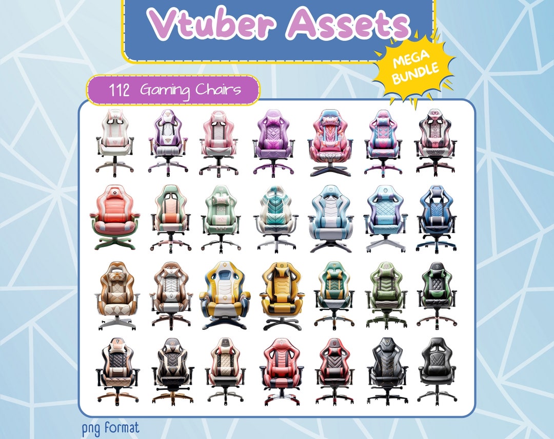 112 Vtuber Gaming Chairs. Twitch Vtuber Assets. Png Gaming Chairs ...
