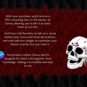 Gothic Skull Twitch and Twitter Banner. Vampire Custom Twitch Profile ...