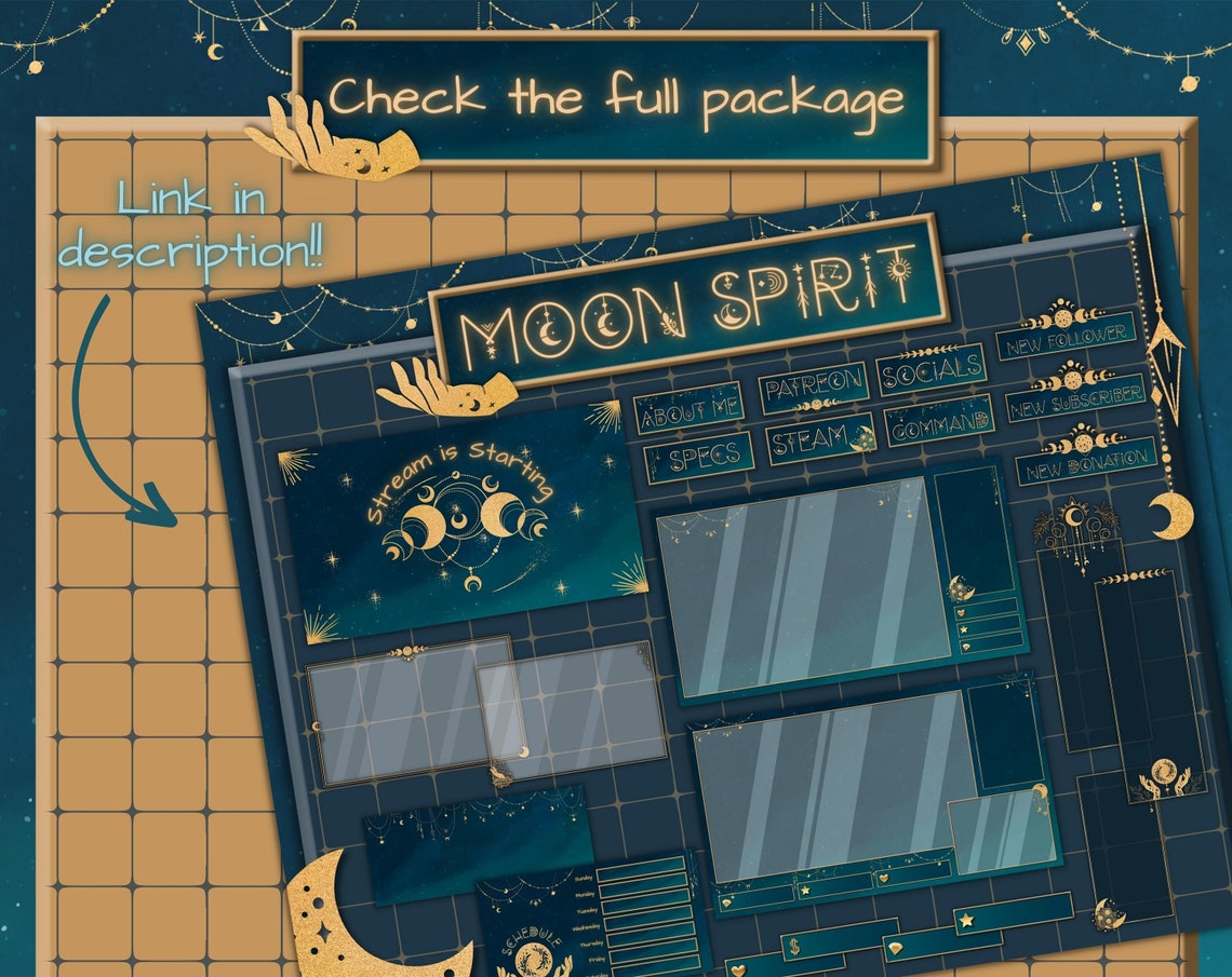 Celestial Twitter and Twitch Banner. Personalized Stream Banner With ...