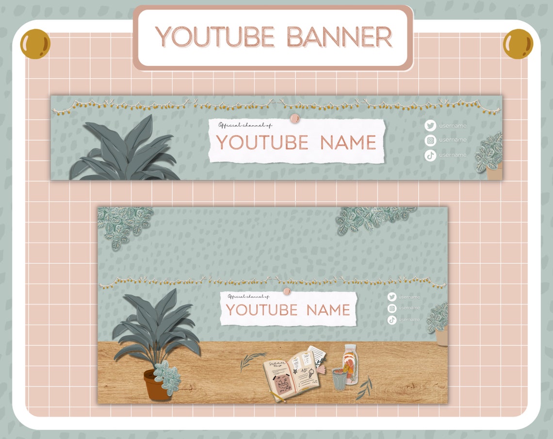 Lofi Twitch Twitter and Youtube Banner. Cozy Custom Profile - Etsy Canada