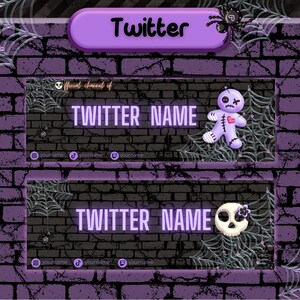 Goth Twitch, Twitter and Youtube Banner. Custom Profile Banner for ...