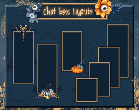 Halloween Twitch Chat Box in Dark Blue Spooky Streaming Chat - Etsy