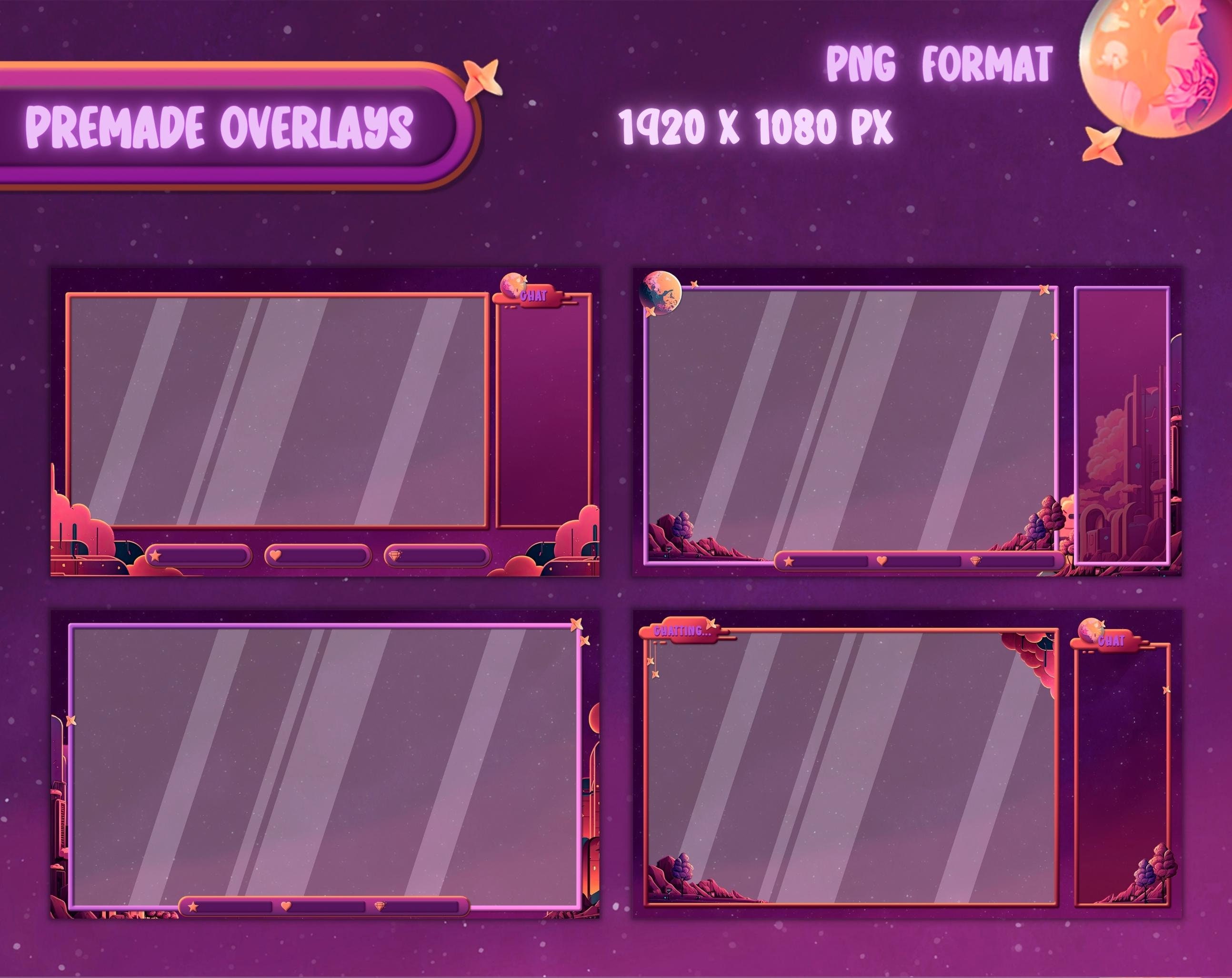 Fantasy Moon Twitch Overlay Package. Stream Overlay for Obs and ...