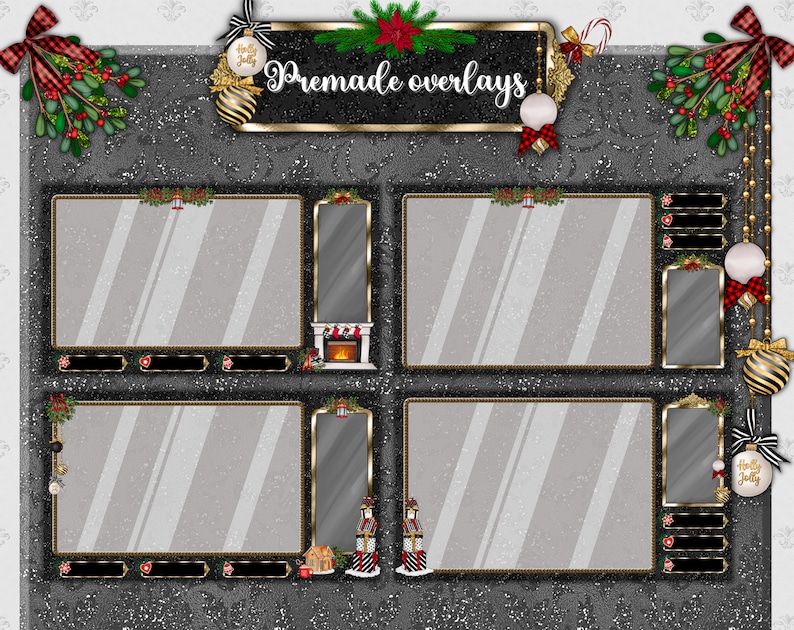 Christmas Overlay Twitch, Cozy Christmas Stream Overlay. - Etsy