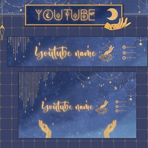Celestial Twitch, Twitter and Youtube Banner. Personalized Stream ...