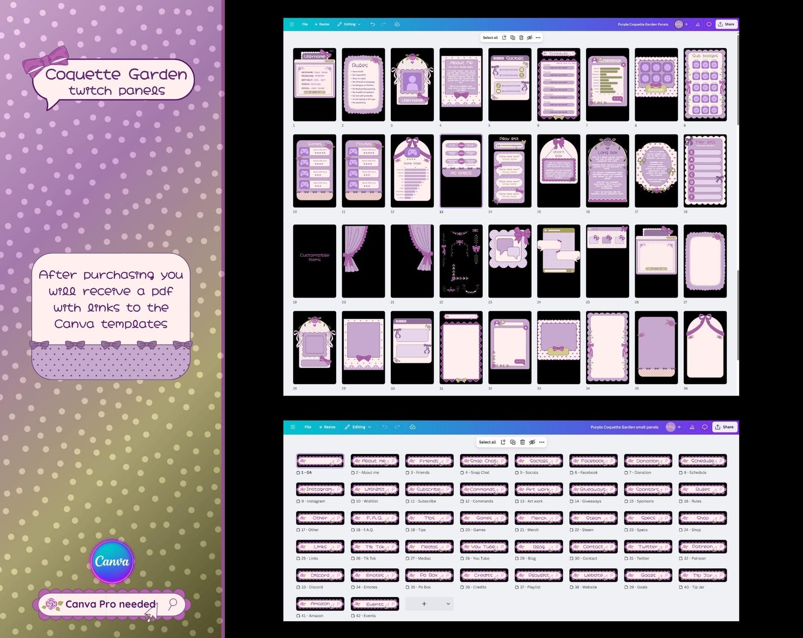 Vtuber Twitch Panels, Purple Twitch Panels, Stream Panels, Twitch About ...