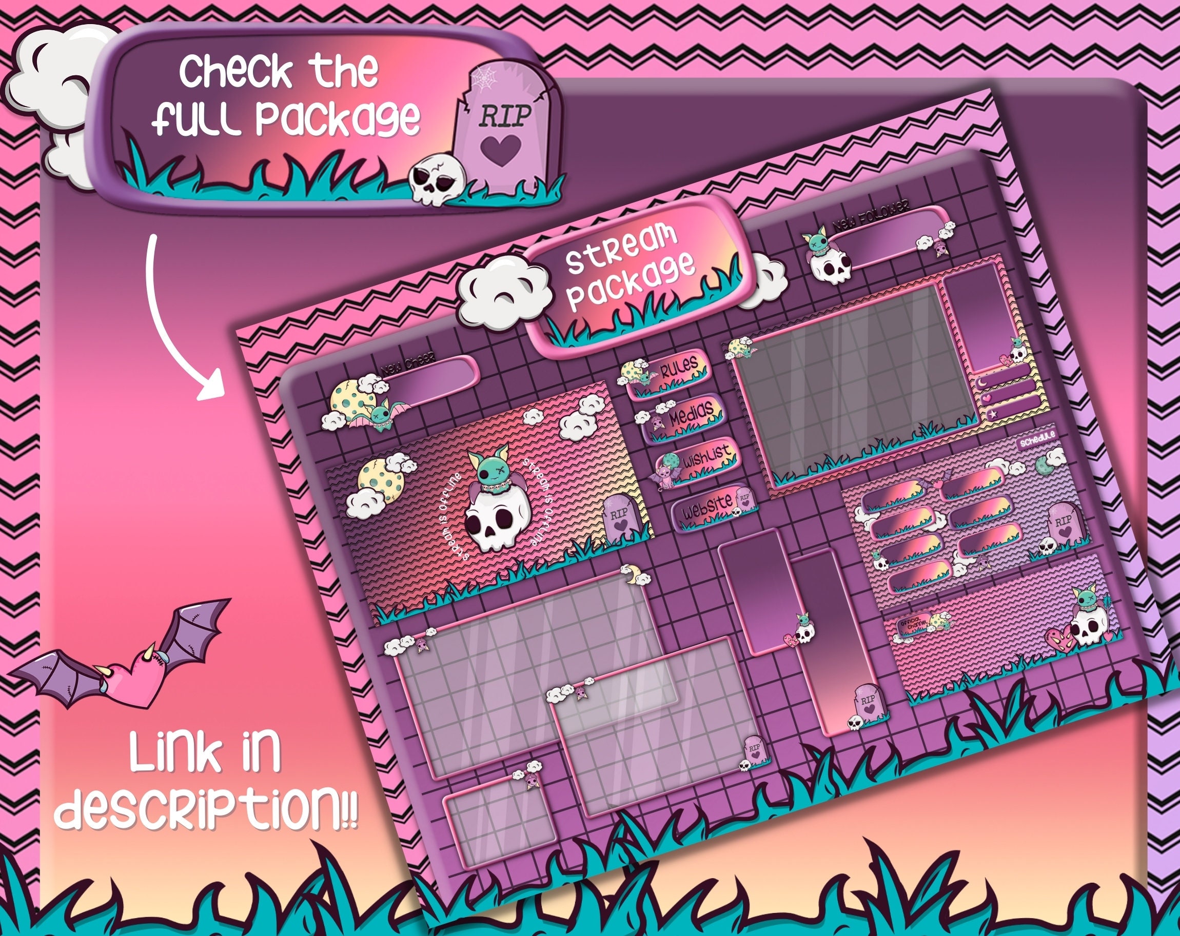 Pastel Goth Starting Soon Screen. Stream Animated Screens. (Download ...