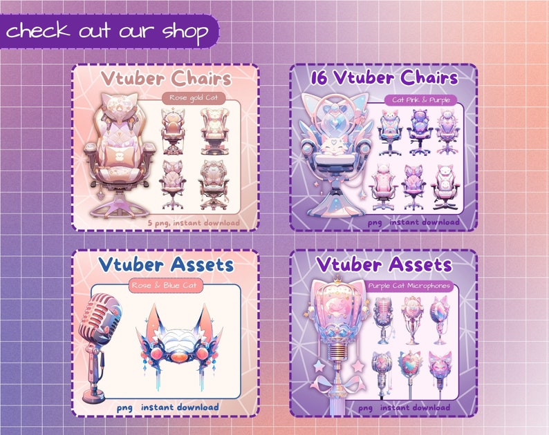 Pngtuber Asset Cat Helmet, Cat Ears and Microphone. Vtuber Accessory ...