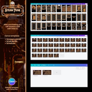 Steam Punk Twitch Panels - Industrial Stream Info Panels - Mechanical ...