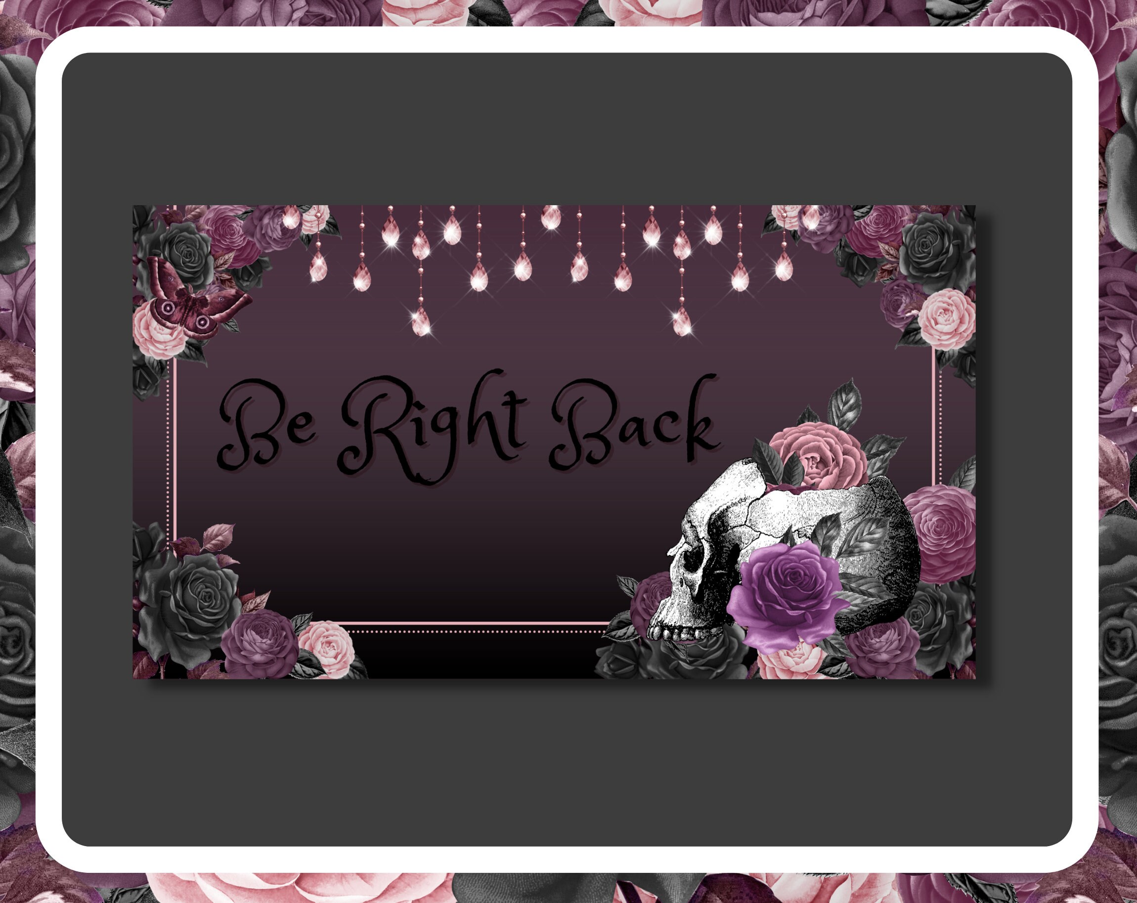 Starting Soon Screen Goth Twitch Scenes Twitch Background - Etsy