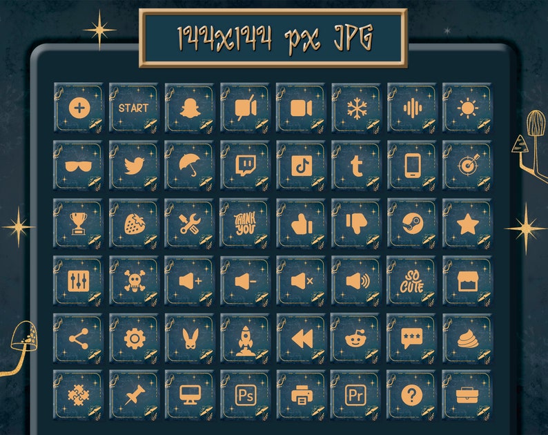 Stream Deck Icons Set + Screensavers. 200 Mystic Mushroom Icon Pack for ...