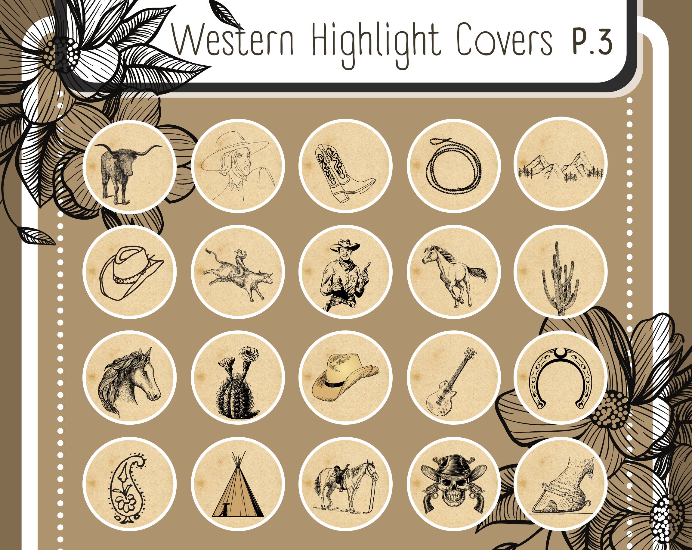 Western Highlight Covers, Western Instagram Icons, Cowboy Story Covers ...
