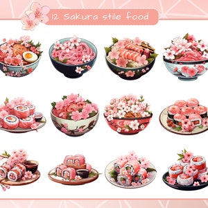 Vtuber Asian Food Pack. Food Bundle: Sushi, Ramen and Noodles. 70 Png ...