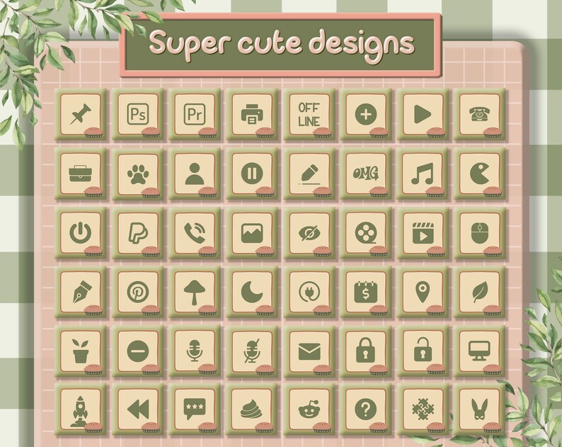 Cottagecore Stream Deck Icons Set for Elgato. 1600 Cozy Icons for ...