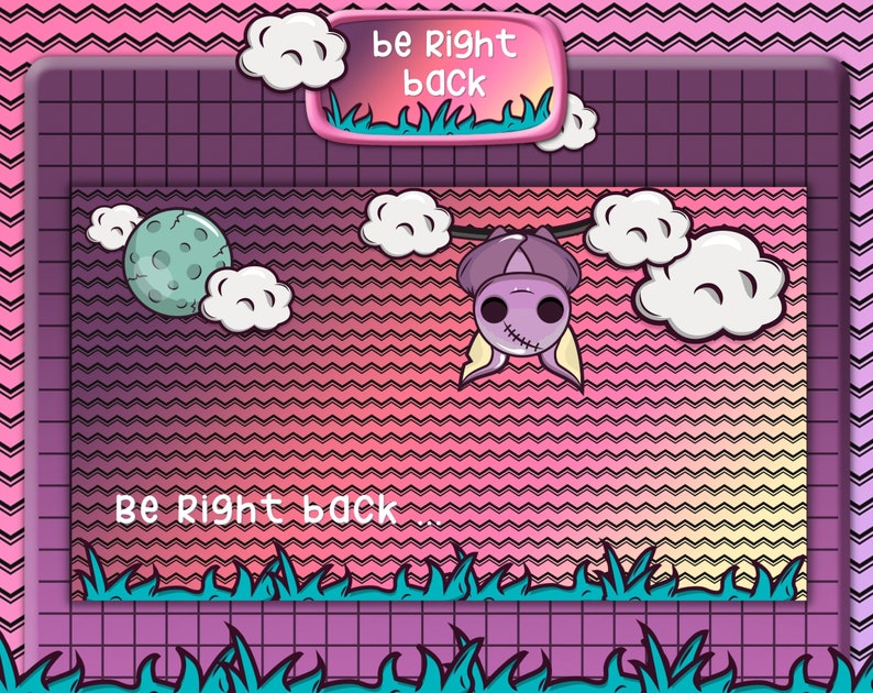 Pastel Goth Starting Soon Screen. Stream Animated Screens. - Etsy