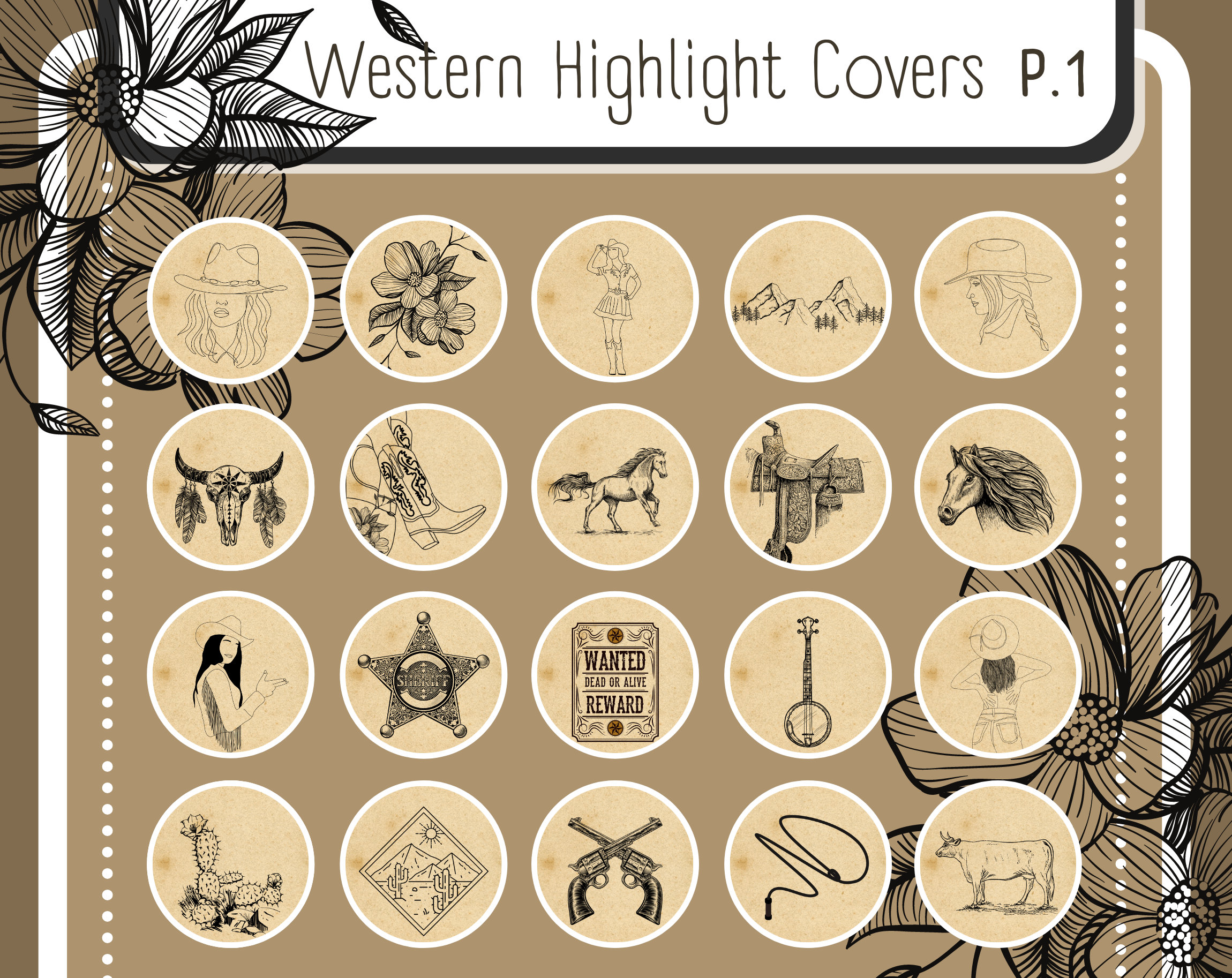 Western Highlight Covers, Western Instagram Icons, Cowboy Story Covers ...