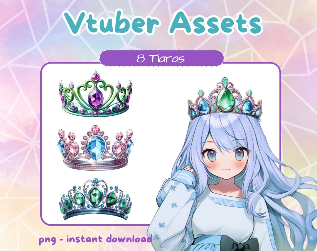 Vtuber Diamond Tiaras. Vtuber Assets for Twitch. Pngtuber Fantasy ...