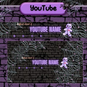 Goth Twitch, Twitter and Youtube Banner. Custom Profile Banner for ...