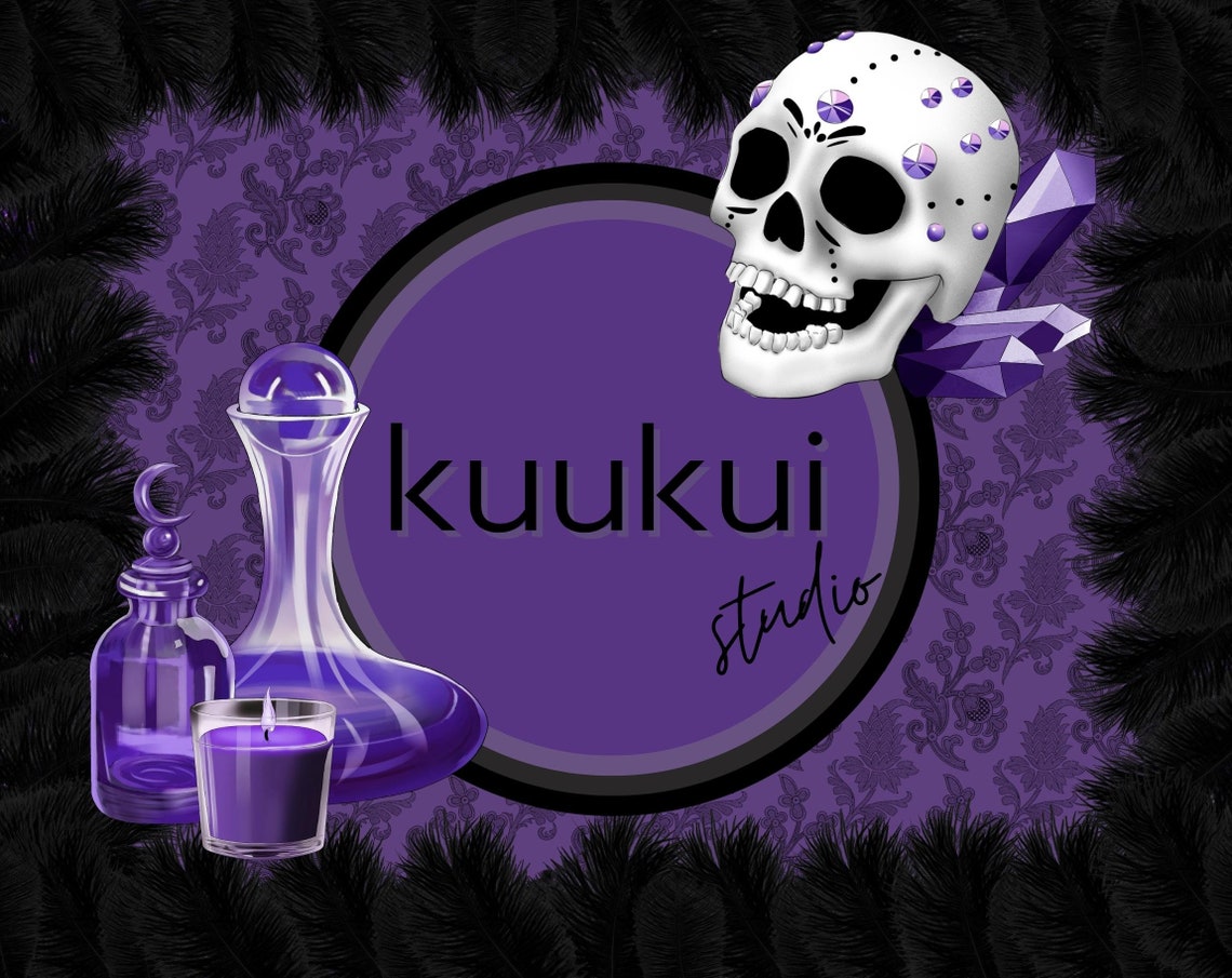 Purple Goth Twitch Panels. Skull Stream Panels. Vampire Twitch Widgets ...
