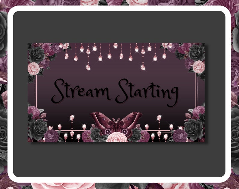 Starting Soon Screen Goth Twitch Scenes Twitch Background - Etsy