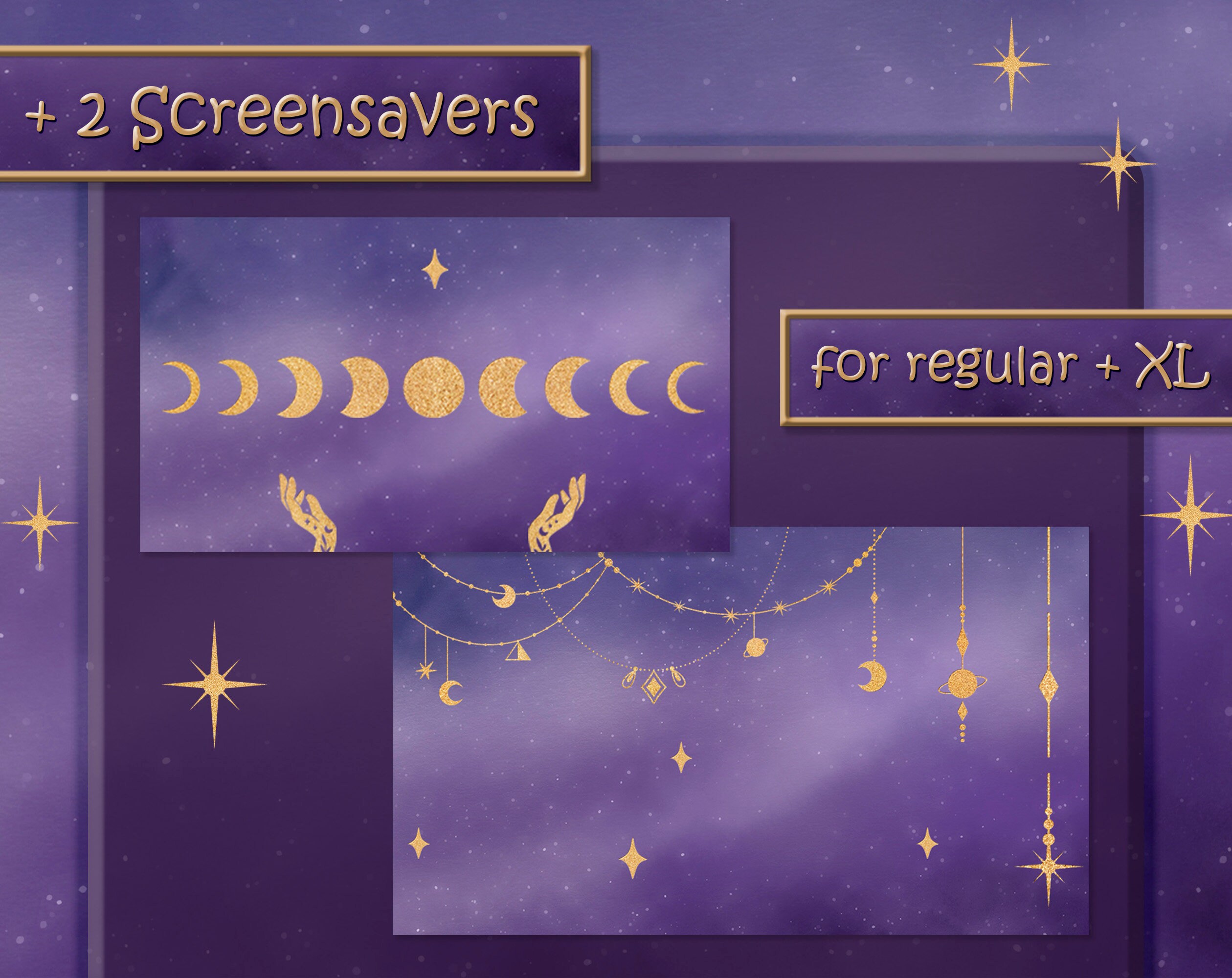 Purple Stream Deck Icons Set Screensavers. 200 Celestial Icon Pack for ...