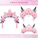 Vtuber Pink Roses Headbands. Pngtuber Assets for Twitch. Vtuber Lofi Outfit Items. - Etsy