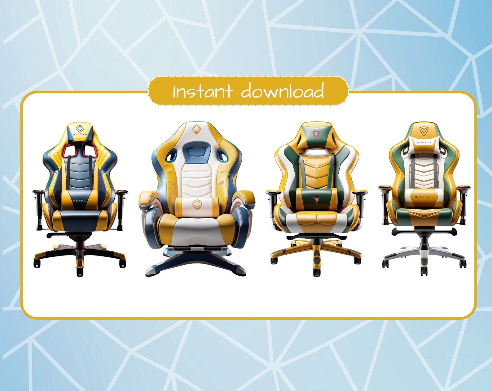 Vtuber Yellow Gaming Chair. 8 Pngtuber Asset. Twitch Decoration. - Etsy