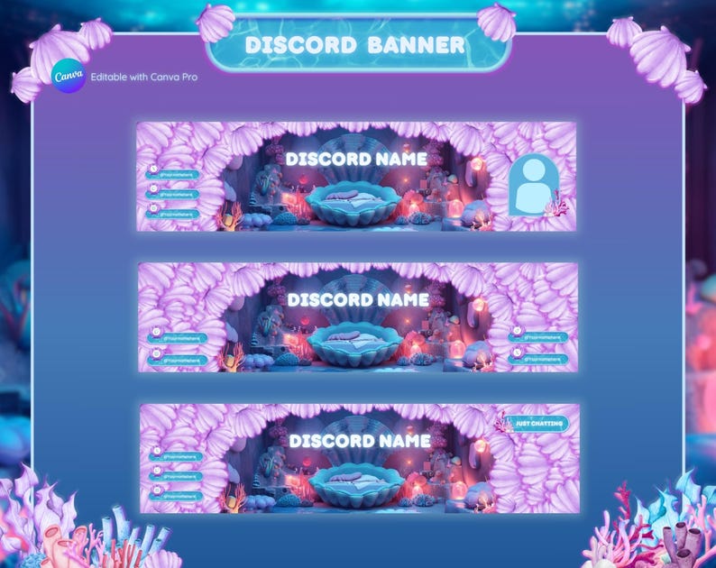 Underwater Twitch Banner. Sea Twitter Header. Ocean Profile Banner ...